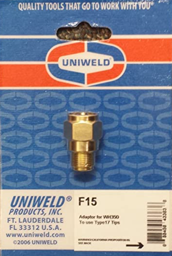 Uniweld F15 Adaptor for WH350 to use Type17 Welding/Brazing Tips ...